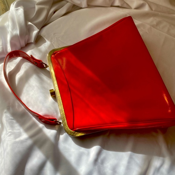 Bags | Candy Red Patent Leather Purse | Poshmark